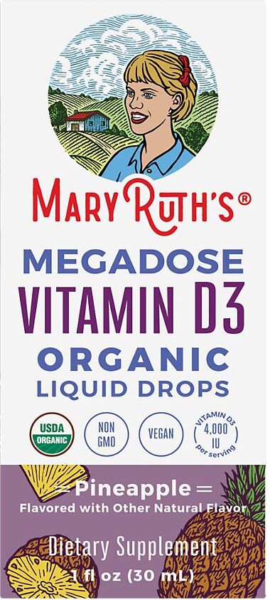 Mary Ruth's Megadose Vitamin D3 Liquid Drops, Organic